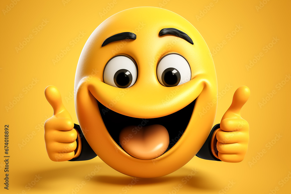 Smiley Daumen hoch KI Stock Illustration | Adobe Stock