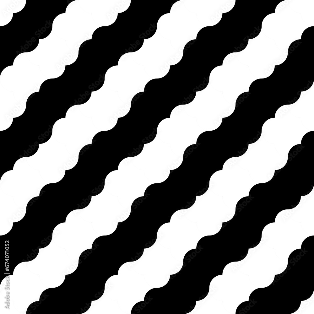 Seamless diagonal wavy lines. Jagged stripes. Surface pattern design ...