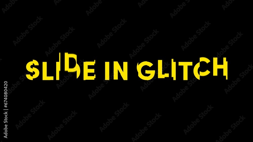 Blocky Glitching Text Slide In Title Intro Stock Template | Adobe Stock Blocky Glitching Text Slide In Title Intro Stock Template | Adobe Stock