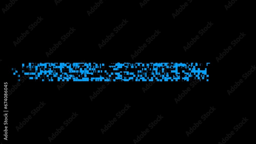 Horizontal Sliding Pixels Glitchy Title Intro Stock Template | Adobe Stock