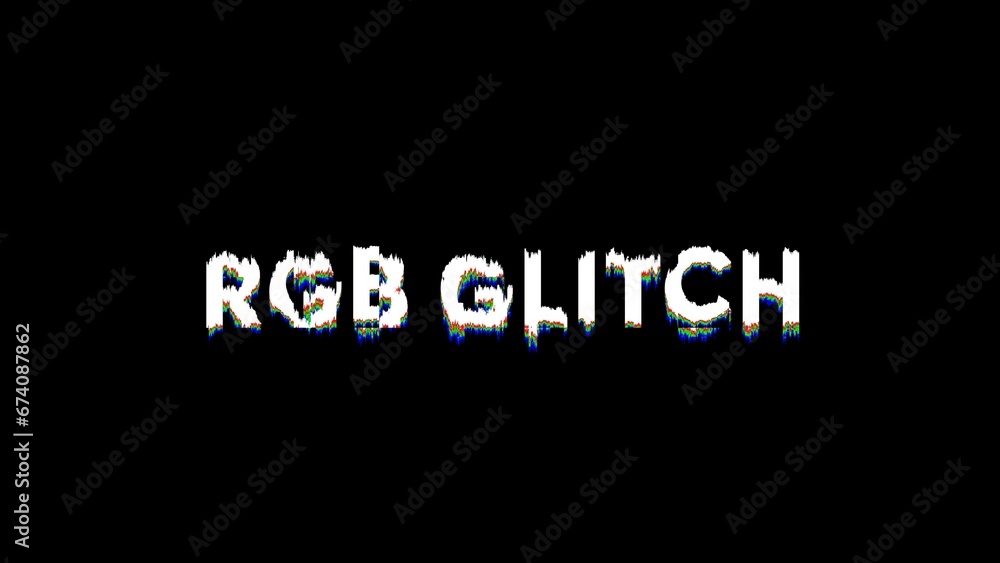Simple RGB Glitch Slide In Text Intro Stock Template | Adobe Stock