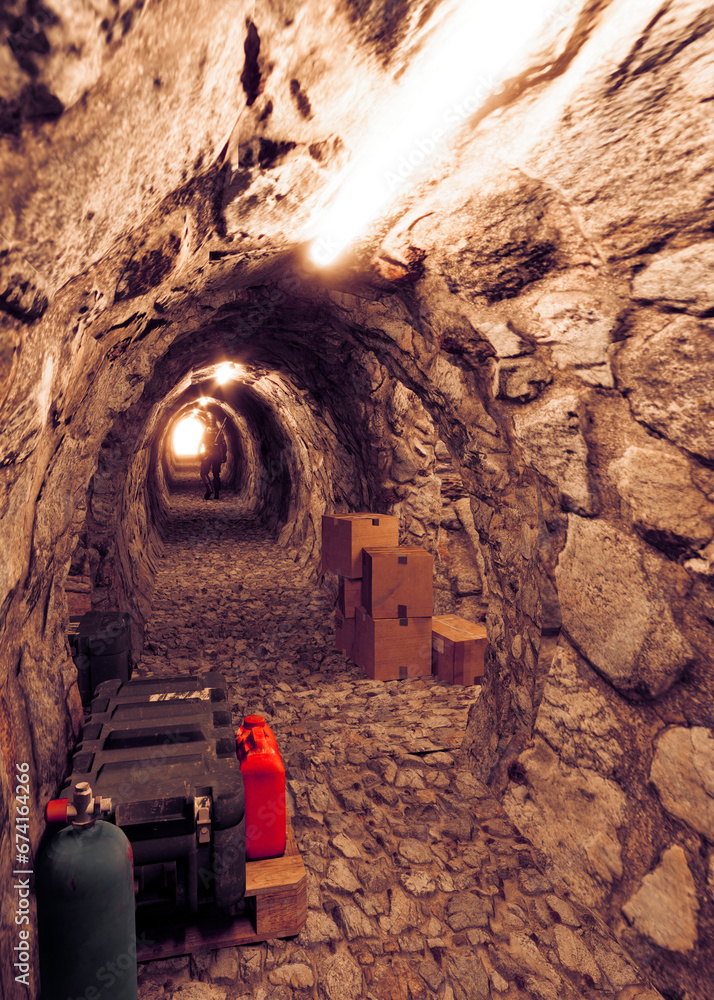 Underground tunnels, shelters and escape routes for the Palestinian ...