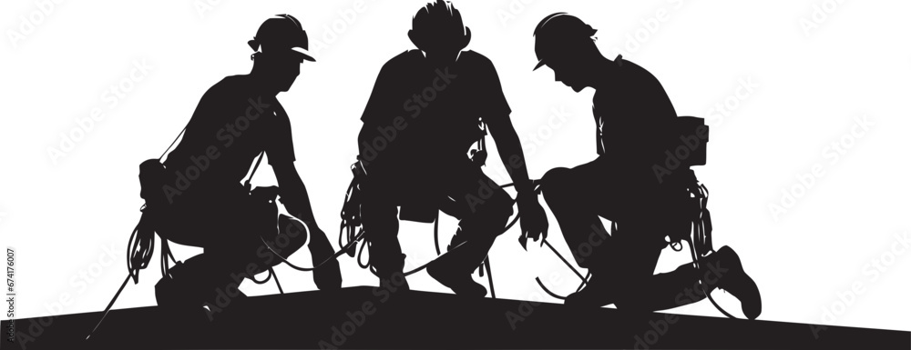 Aloft Artistry A Roofers Symbol in Vector Roofscape Craft A Emblem of ...