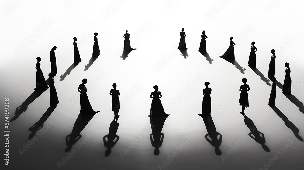 round dance symbol, national dance top view isolated on a white ...