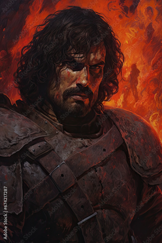 Male Berserker on War-Torn Battlefield, Dark Medieval Fantasy, Old ...