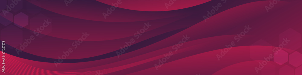 Abstract dark red banner color with a unique wavy design. It is ideal ...