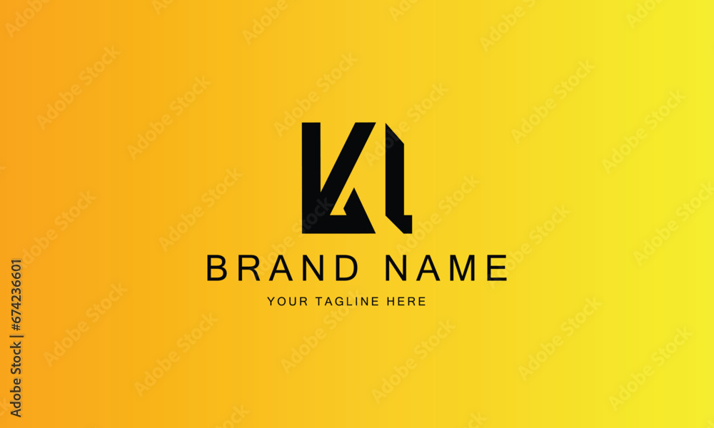 KLI KL KA brand minimal professional creative black logo design for all ...