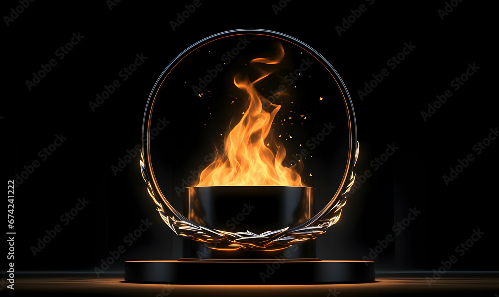 Ai generated texture of fire on a black background, fire flame, burning ...