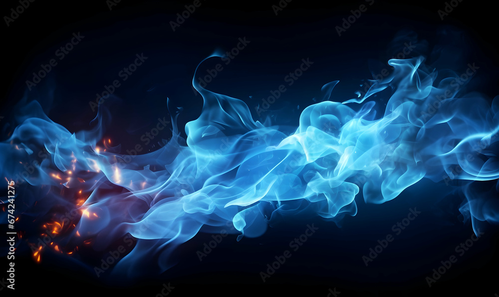 Ai generated texture of fire on a black background, fire flame, burning ...