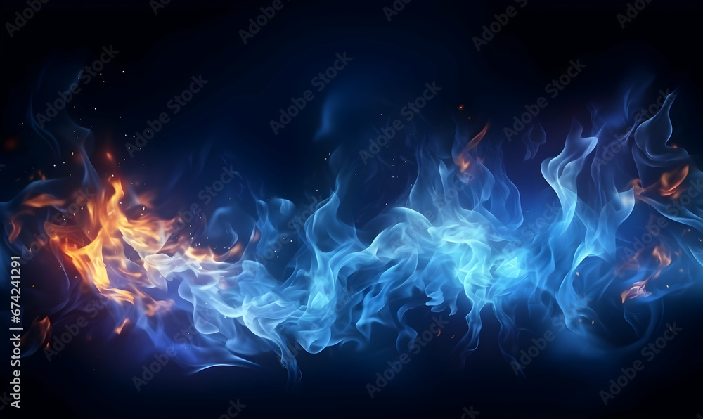 Ai generated texture of fire on a black background, fire flame, burning ...