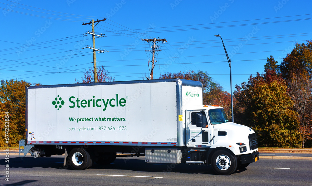 Stericycle Company Truck Stock Photo | Adobe Stock