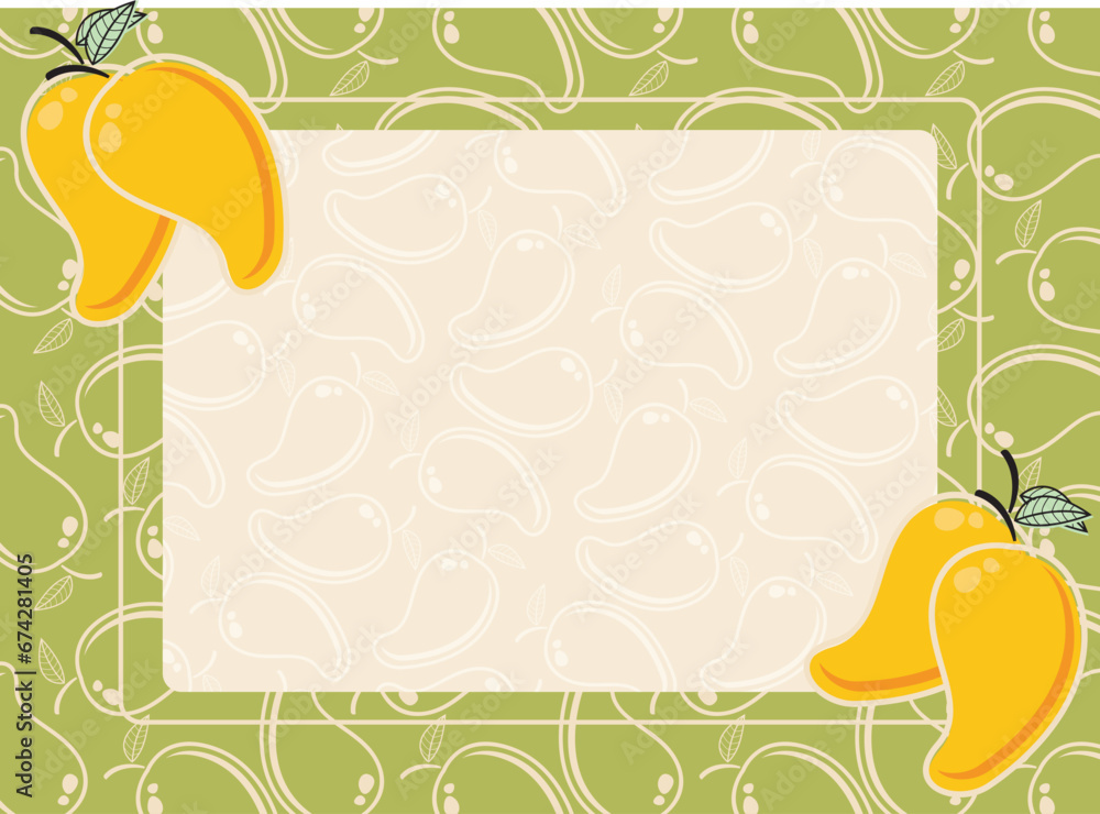 colorfull mango fruit vector background illustration.bright vibrant ...