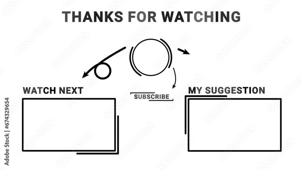 outro end screen video next video my suggestion green screen animation ...