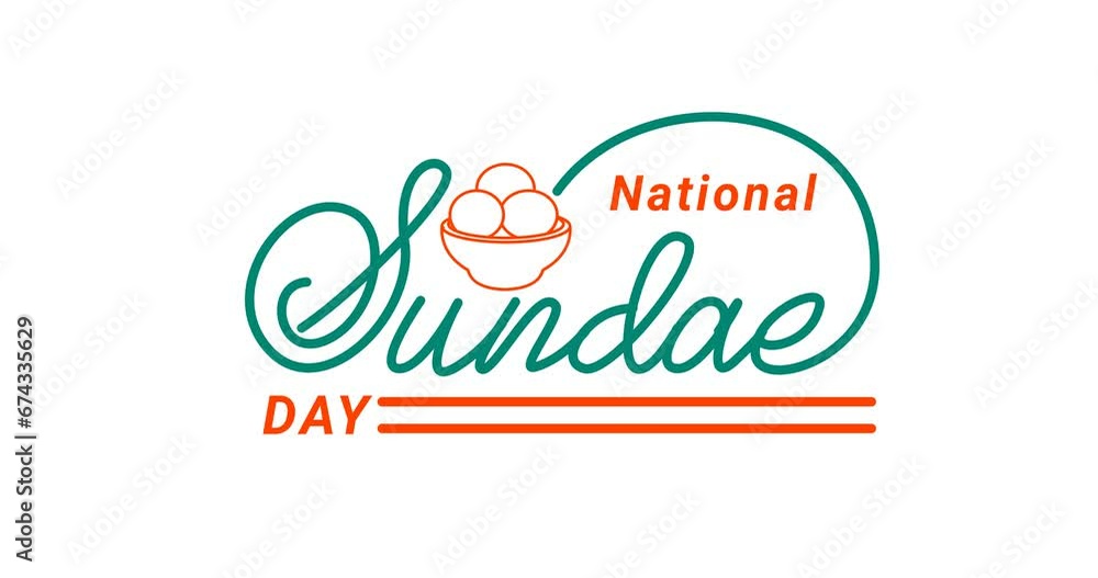 National Sundae Day animation. Important day, Celebrated on November 11 ...