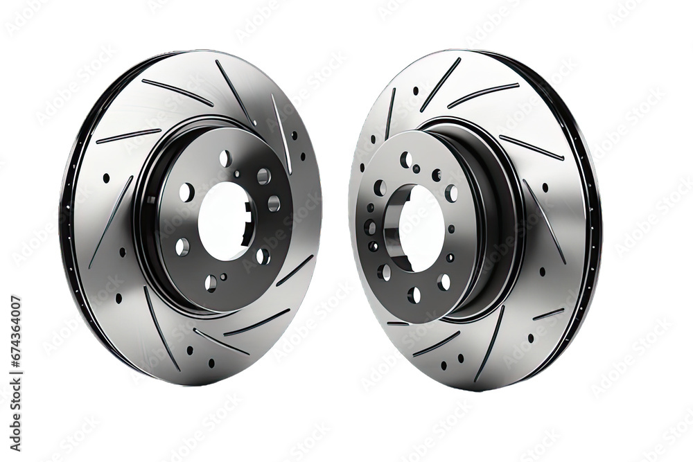 Car ventilated disc brake assembly, isolated with background removed ...