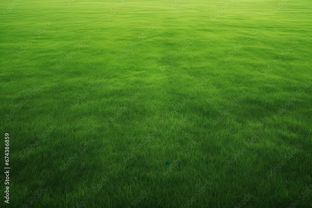 Wide format background image of green carpet of neatly trimmed grass ...