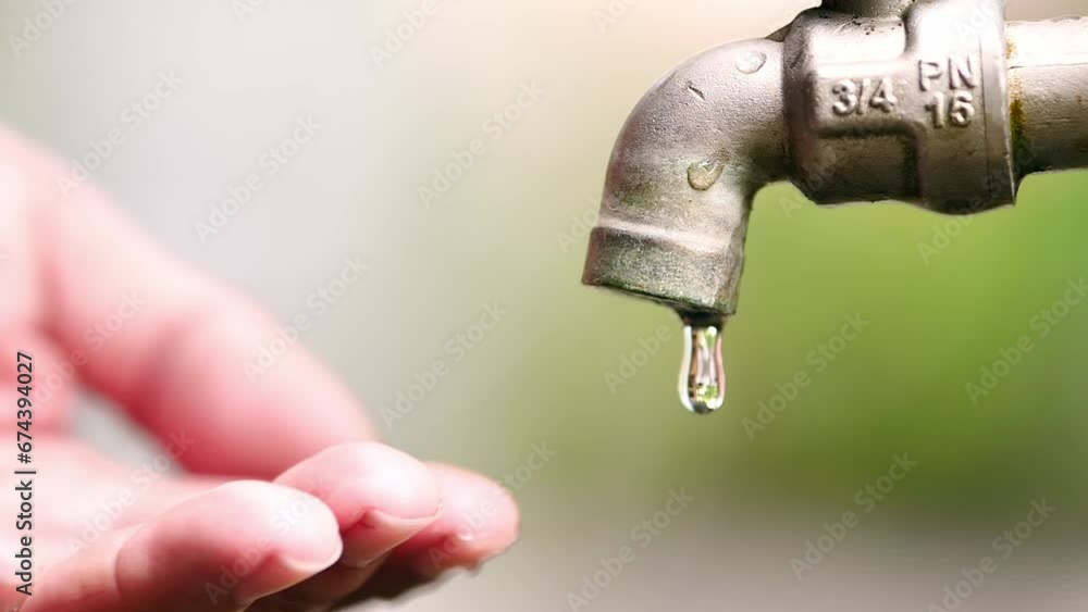 Faucet with no running water because of drought and water shortage ...
