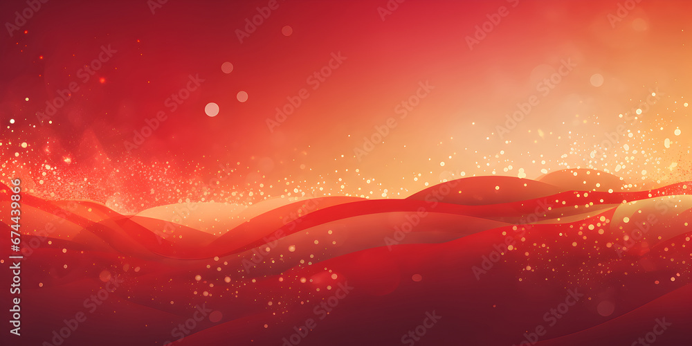 Soft red gradient with sparkling lights, creating a gentle and festive ...