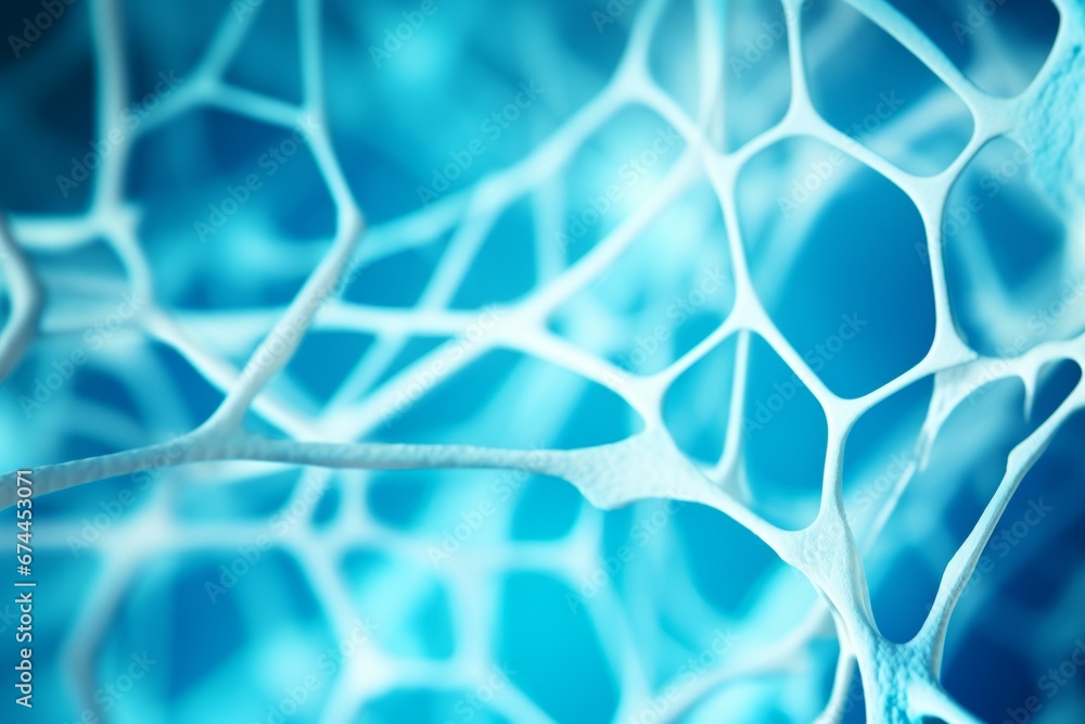 Bone tissue human skeleton under microscope cells structure medical ...