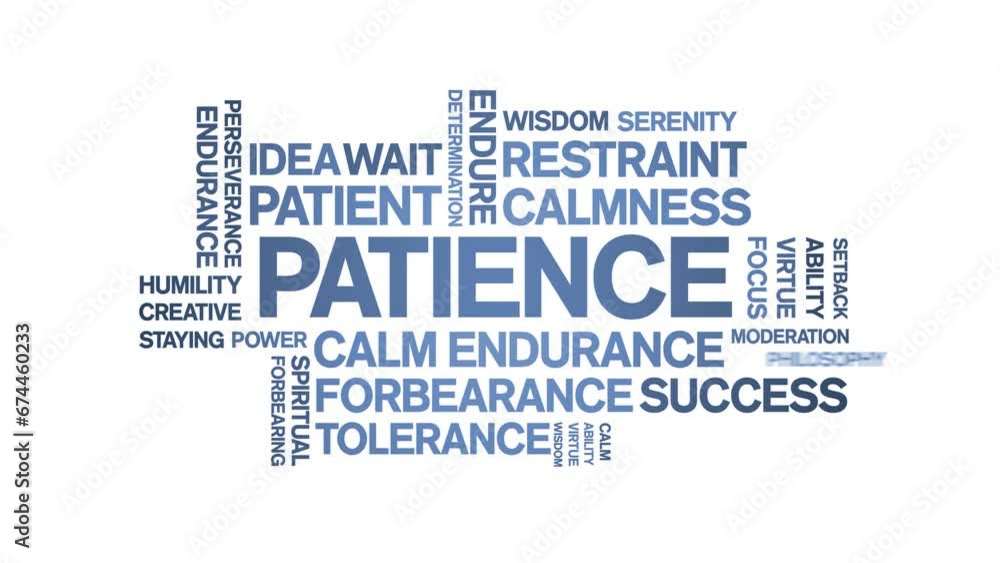 Patience animated word cloud;text design animation tag kinetic ...