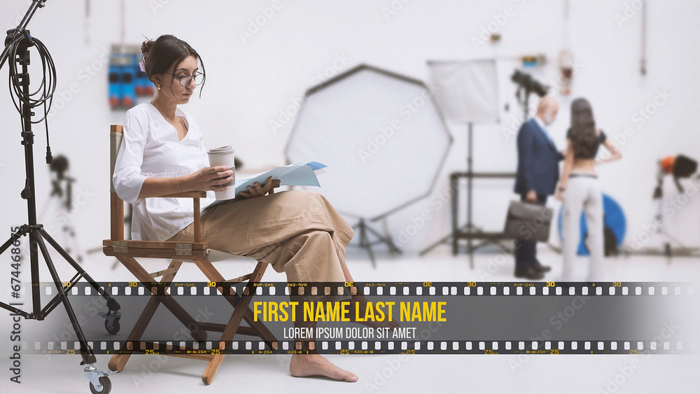 Cine Film Lower Third Stock Template | Adobe Stock