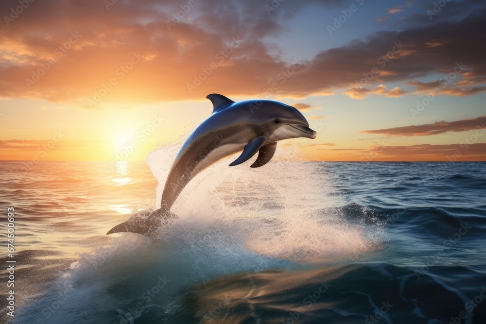 Highresolution Stock Photo Of Dolphin Jumping Out Of Water. Сoncept ...
