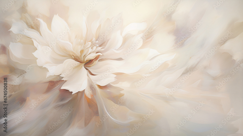 Abstract painted floral background minimalism calm and peaceful Stock ...