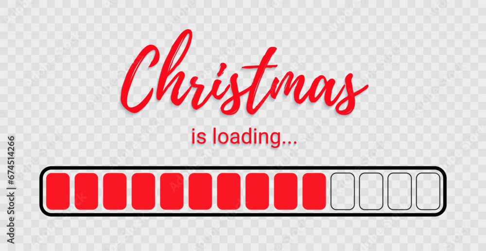 Xmas progress load. Christmas loading Countdown. Funny download banner ...