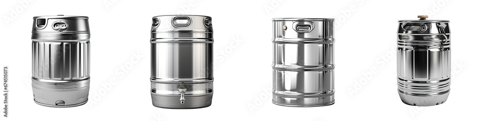 Metal beer keg Hyperrealistic Highly Detailed Isolated On Transparent ...