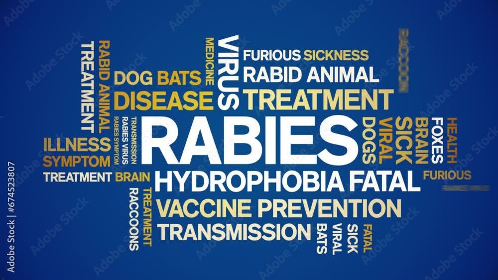 Rabies animated tag word cloud;text design animation kinetic typography ...