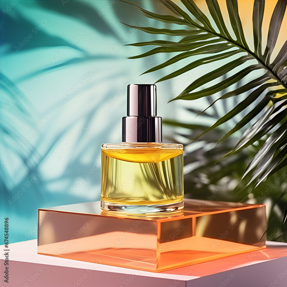 Beautiful Product mockup background. Abstract shapes of colored ...