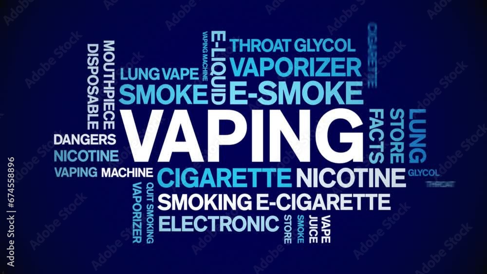 Vaping animated tag word cloud;text design animation kinetic typography ...