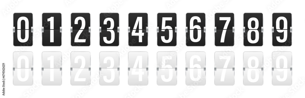 Airport Flip Board Panel Countdown Scoreboard Numbers Flip Clock