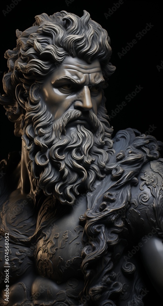 Sculpture of an ancient god. Statue, Roman art, plaster, God, deity ...