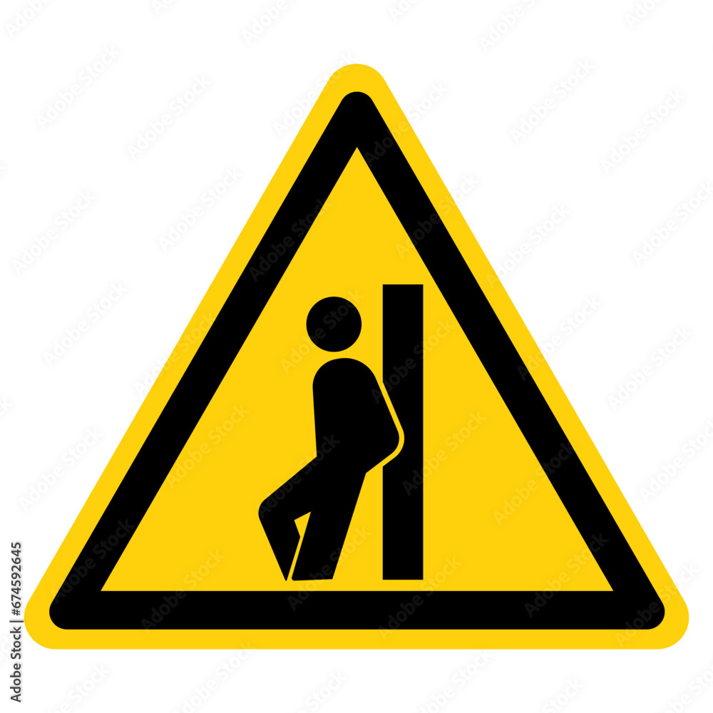 No Leaning Symbol Sign ,Vector Illustration, Isolate On White ...