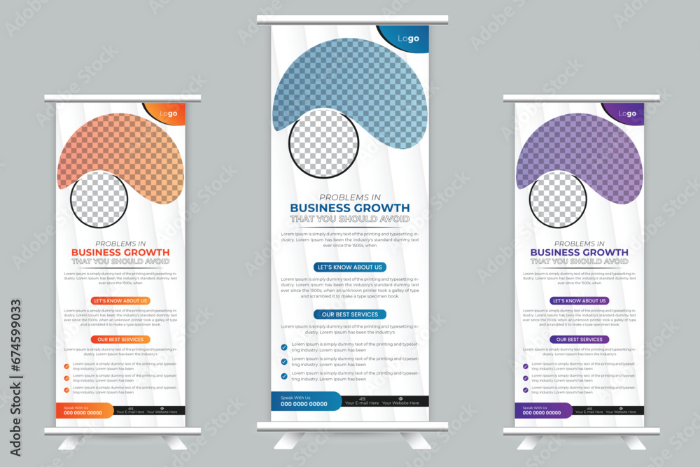 Creative business roll up banner design, Corporate retractable banner ...