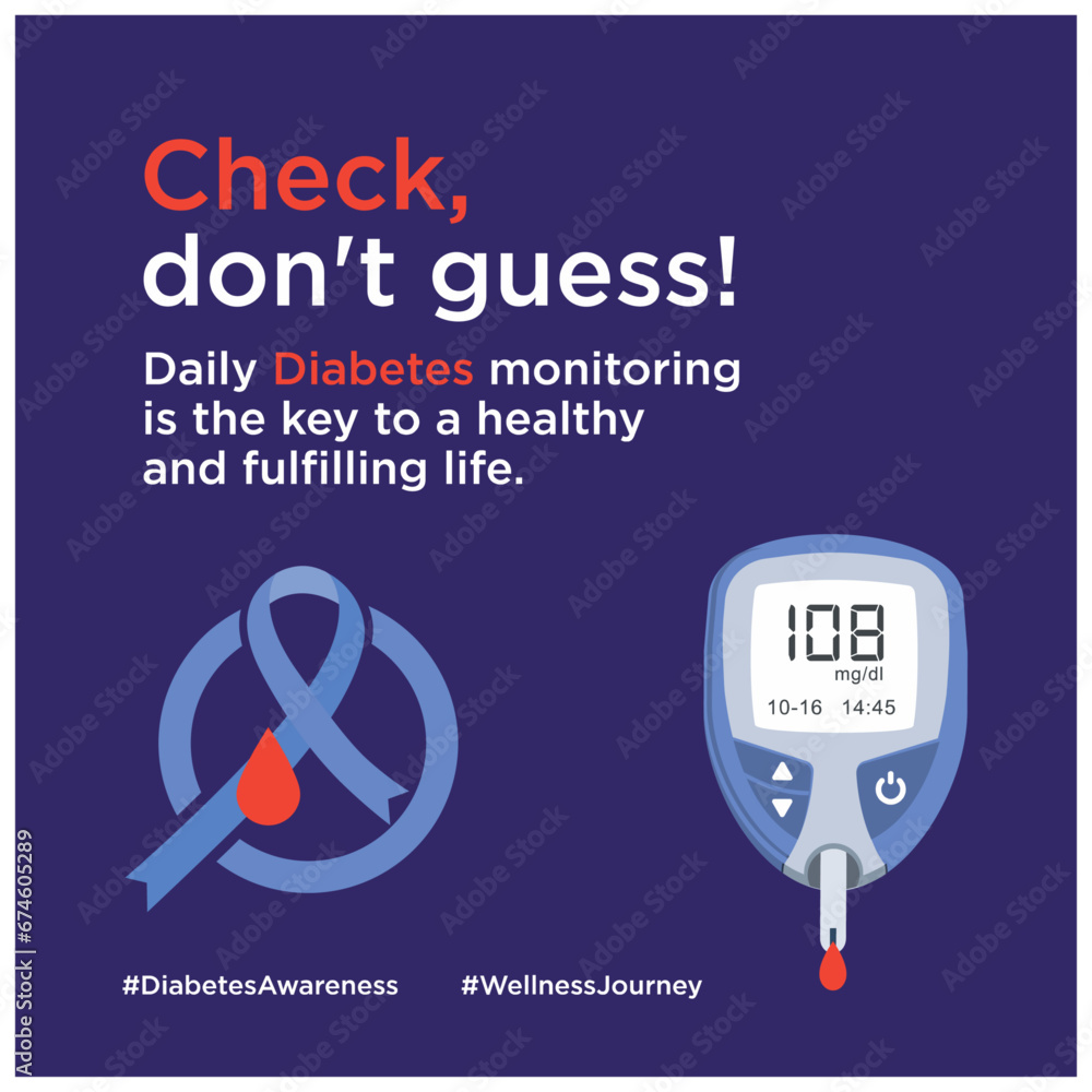 World Diabetes Day Vector Design Template Stock Vector | Adobe Stock