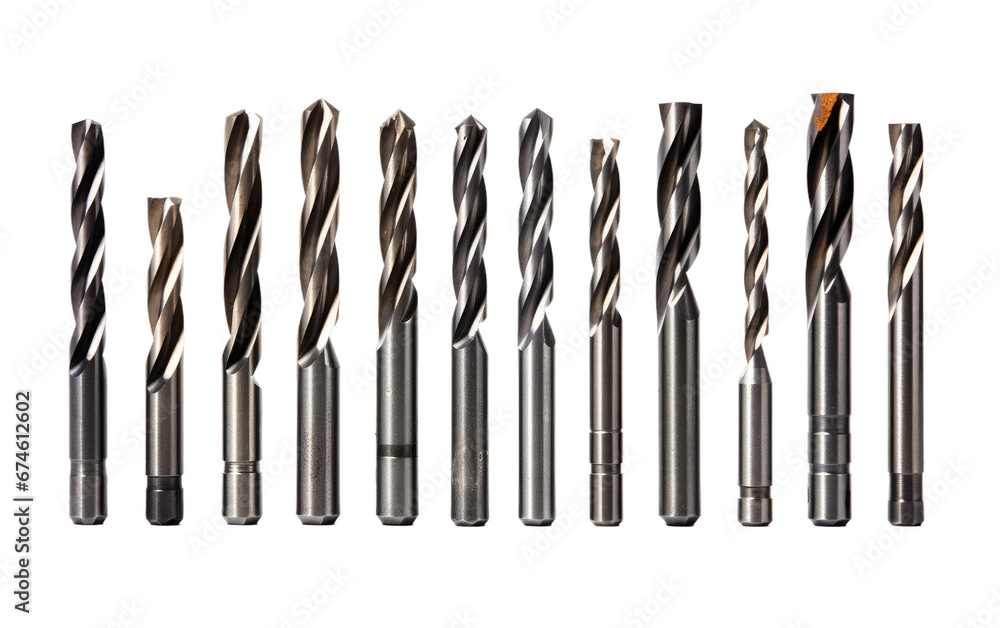 Different Sizes OF Drill Bit Set Isolated On Transparent Background PNG ...