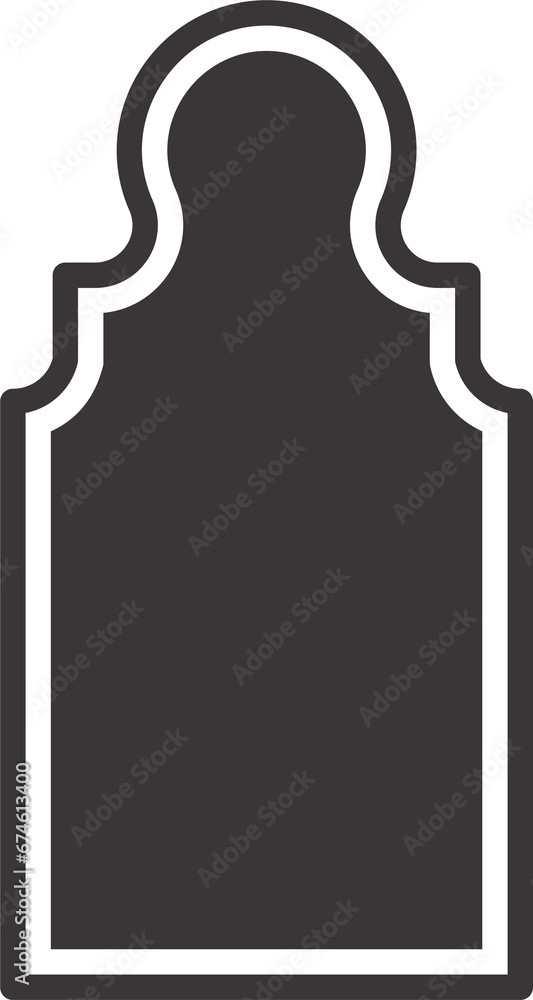 Ramadan frame shape. Door and window arch with Islamic design. Muslim ...