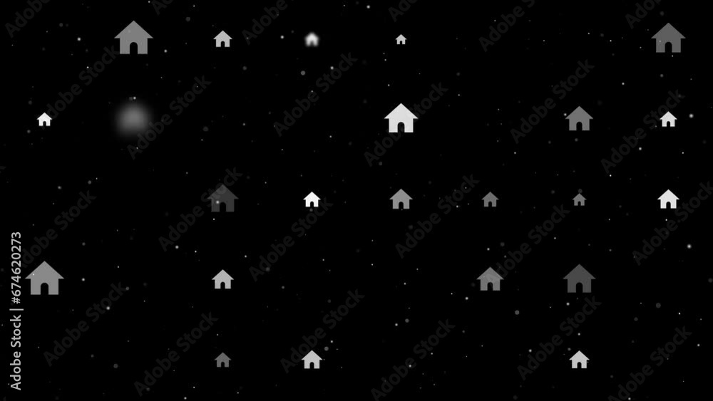 Template animation of evenly spaced kennel symbols of different sizes ...