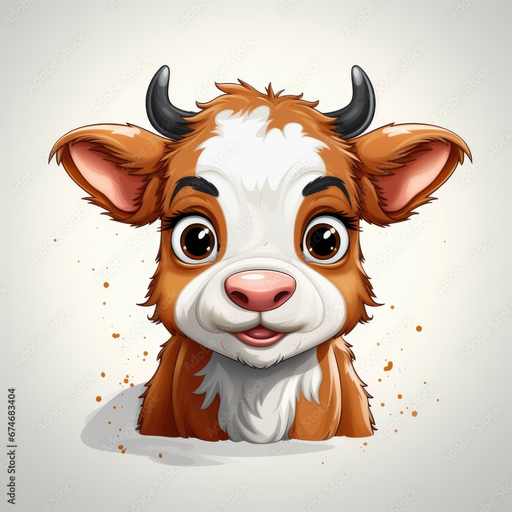 Cute Cow Confused Thinking , Cartoon Graphic Design, Background Hd For ...