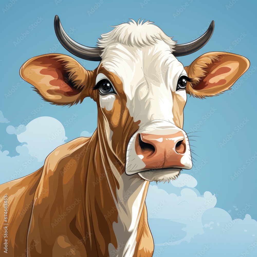 Cute Cow Confused Thinking , Cartoon Graphic Design, Background Hd For ...
