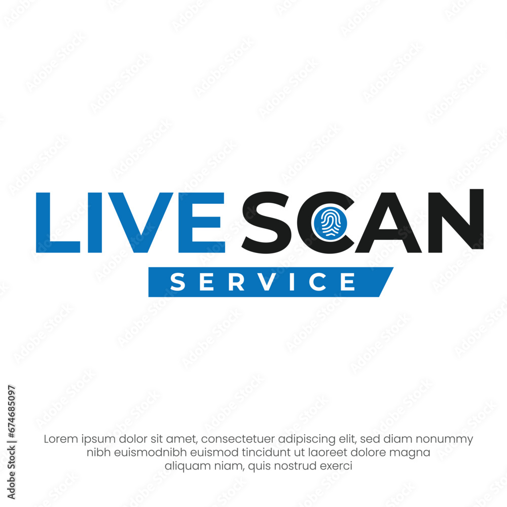 Live Scan Logo, Fingerprint Scanner Logo, Online Fingerprint Scan Logo ...