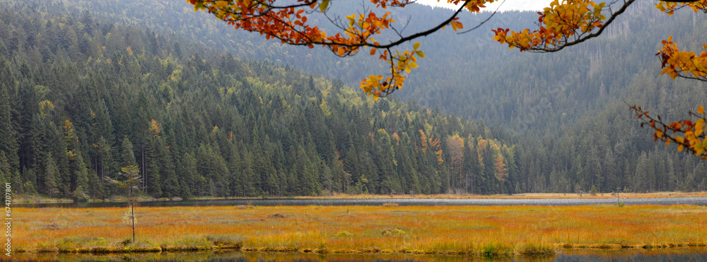 Foto de Großer Arbersee im Herbst, Bayersicher Wald, Bayerisch ...