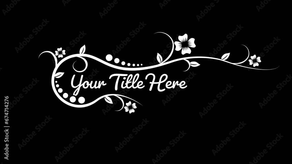 Clean Animated Flowers Wedding Lower Thirds Stock Template | Adobe Stock