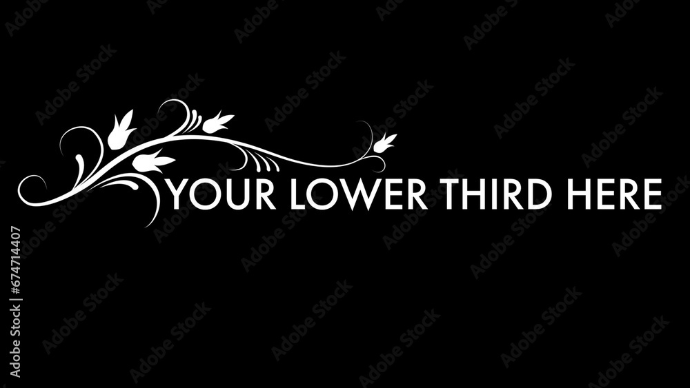 Elegant Animated Floral Flowers Wedding Lower Thirds Stock Template ...
