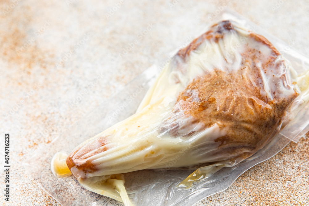 duck leg half cooked duck meat confit fresh delicious healthy eating ...