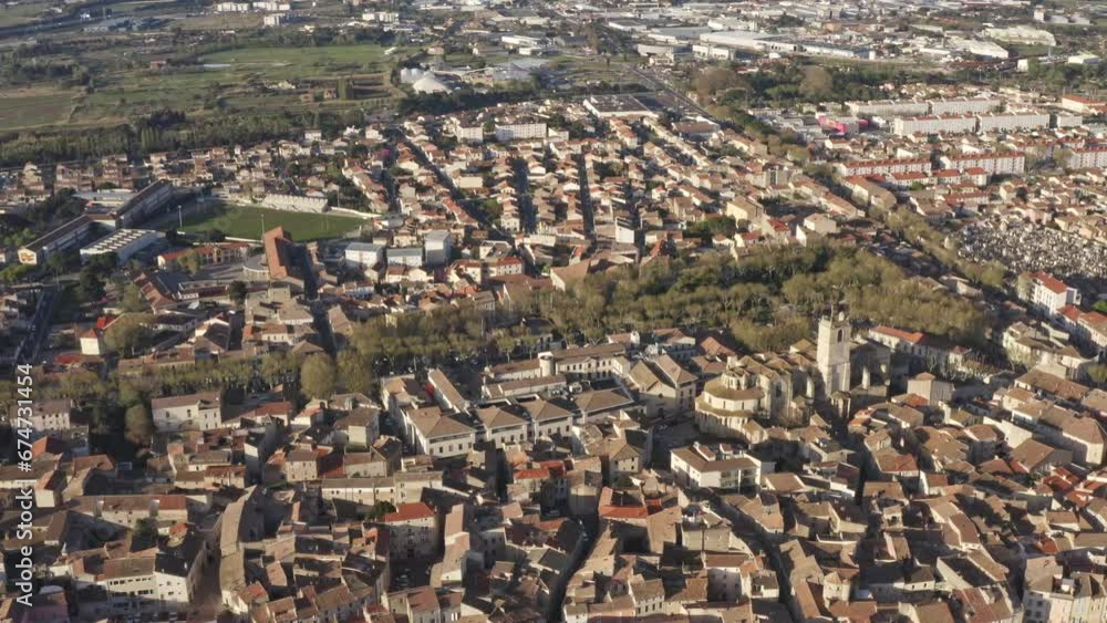 Narbonne, South of France, Occitanie, drone footage, 4K resolution ...