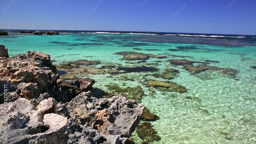 Little Salmon Bay at Rottnest Island, Western Australia. White tropical ...