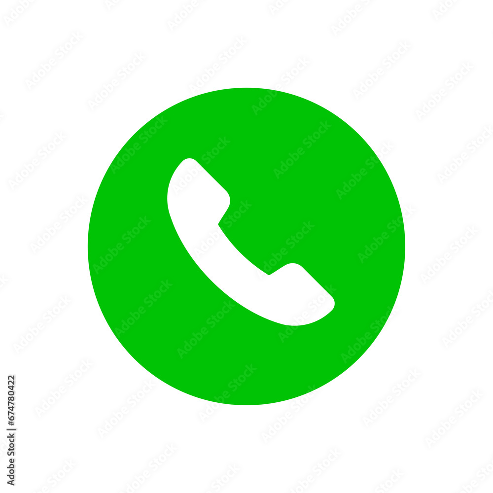 Phone call icon PNG. Green telephone answer icon in vector PNG. Answer ...